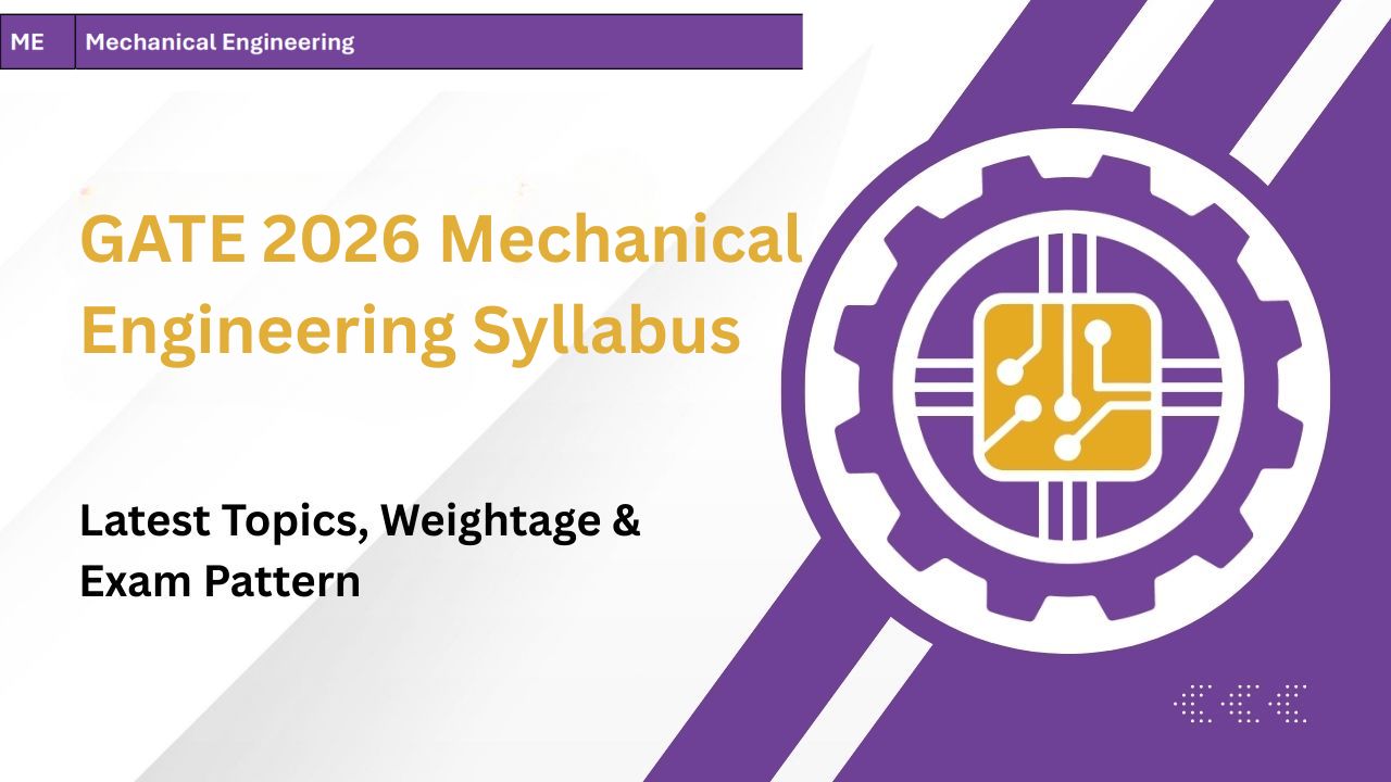 GATE 2026 Mechanical Engineering Syllabus: Latest Topics, Weightage ...