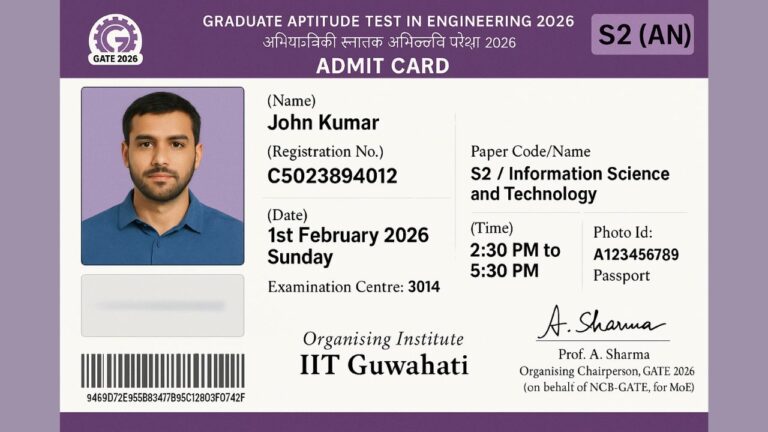 GATE 2026 Admit Card Release Date: Check Steps to Download, Branch-Wise ...